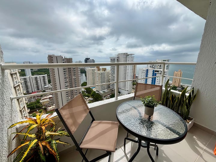 Piso 32 Vista Al Mar Cerca Al Centro Y Aereopuerto - Cartagena
