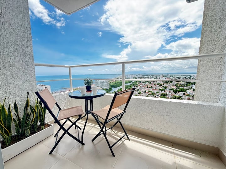 ¡Piso 26 Con Vista Al Mar, Crespo Y Aereopuerto! - Cartagena