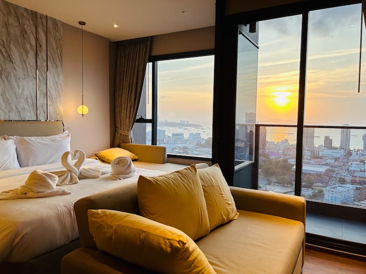 8# Once King Bed Seaview Sanctuary Monthly Stay - Pattaya City