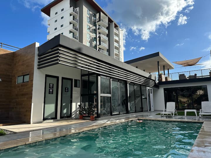 Balsamo Views Flat @Trib+ac+pool+wifi+gym - El Salvador