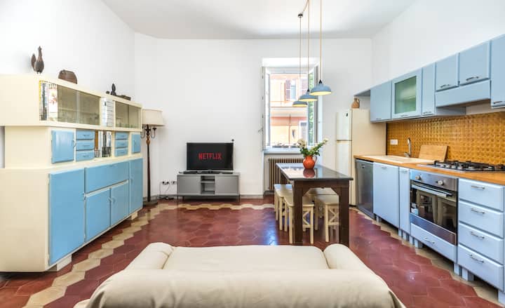 (Vaticano-metro 2 Min) Family Flat W A/c & Wi-fi - Rome