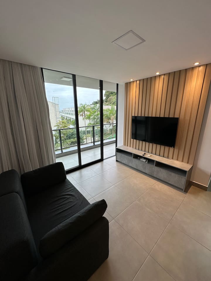 Studio Na Praia Com Ar Condicionado E Garagem - Guarujá