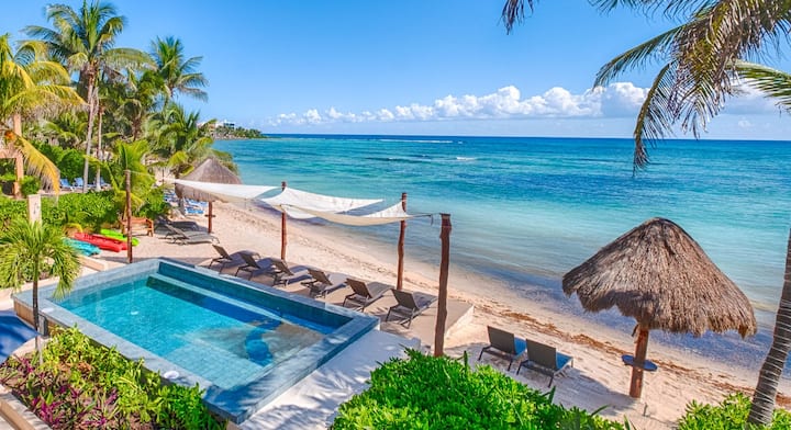 Beachfront Paradise, Pool, Sleeps 1-6, Akumal, Mx - Akumal