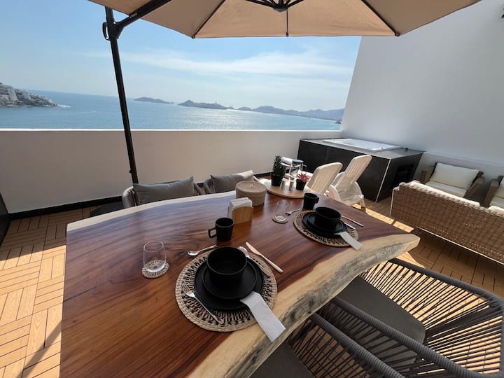 Departamento Con Jacuzzi Y Vista A La Bahía - Acapulco