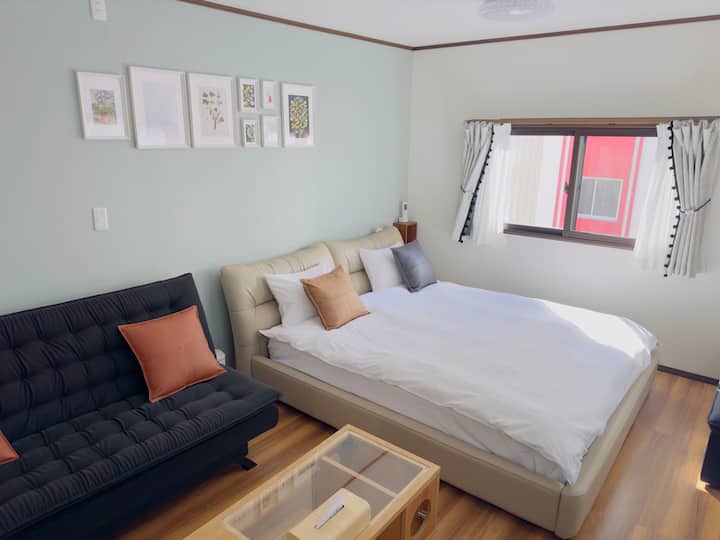 Hana京橋3-4层+5f可住10人.烧烤露台.直达京都,奈良,关西空港,梅田,大阪-车站3-5分钟 - Osaka