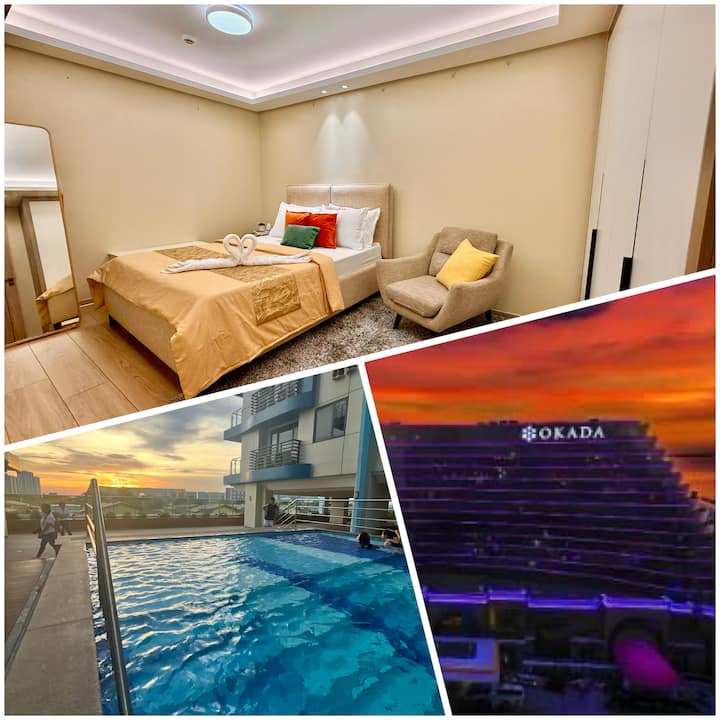 7 Pax Free Pool Cozy 60 Sqm Near Okada Airport Moa - Parañaque