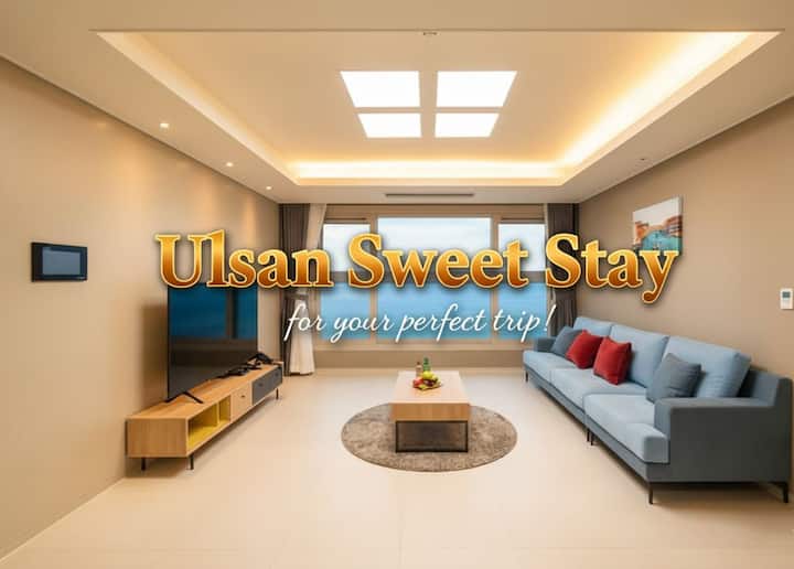 [울산스위트스테이]60평펜트하우스/기본2인, 최대 16인/방3화2/대형tv/넓은공간/ - 신현동