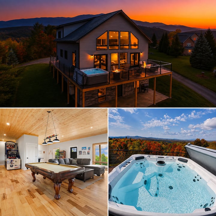 Stunning Fall Escape Hot Tub, Game Room & Views! - Saranac Lake, NY