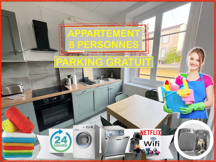 25 Chic Et Cosy Centre, Free Parking, Wifi Netflix - Saint-Étienne