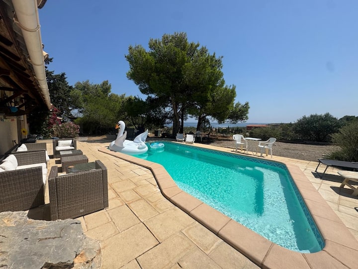 Villa, Piscine Privée, Vue Mer - Leucate