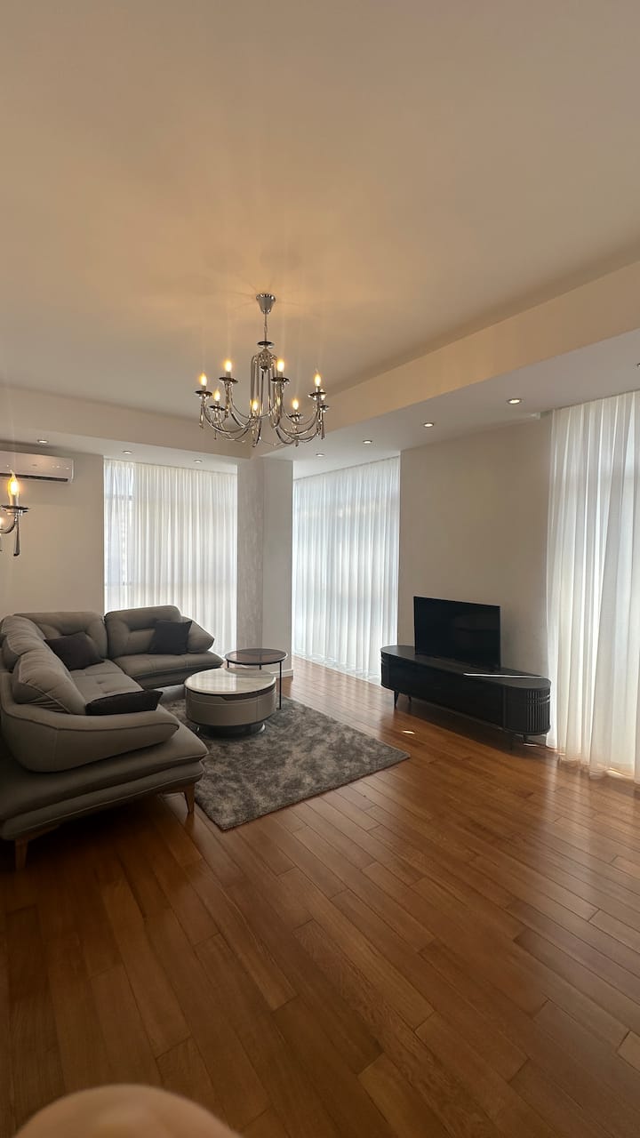 Bright Central Apartment With Park & City Views - Baku