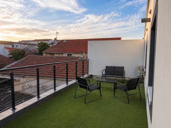 Terrasse Privée Calme Clim 4 Pers - Miramas