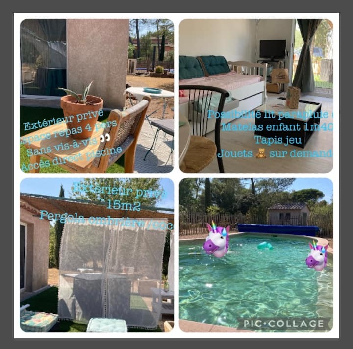 Rez-de-jardin Cosy Studio 8 - Le Cannet-des-Maures