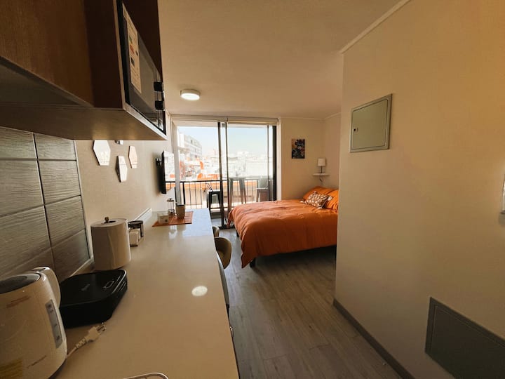 Estudio Full Equipado En Barrio Tranquilo 6 - Chile