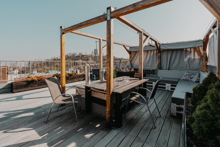 3-level Luxury Penthouse Terrace & Prague Panorama - Praga