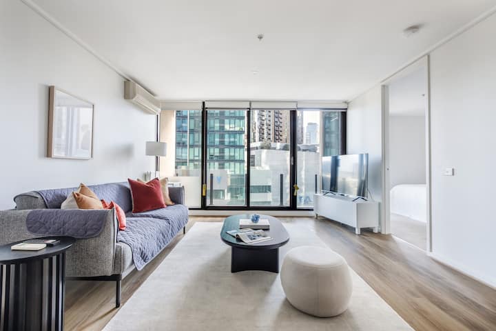 Summit Southbank: Sleek 2br Resort Living&parking - Melbourne