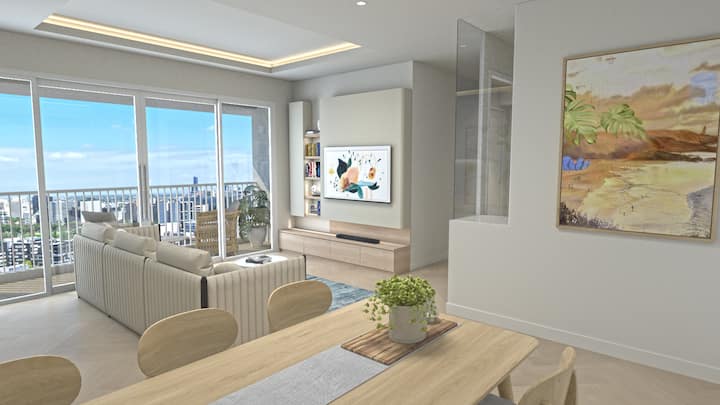 Brand New Japandi Queen Room Ensuite Bath For 1 - Singapore