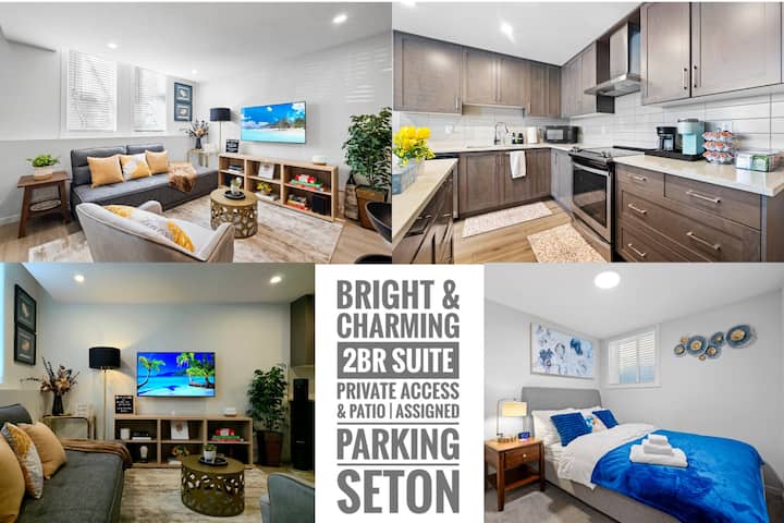 Bright & Charming 2br Suite /Patio & Parking
Seton - Calgary