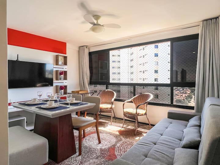 Apartamento Na Praia Em Ponta Negra - Wifi 700mb - Natal