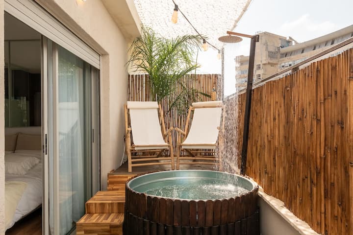Sea View&center Tel Aviv&duplex Apt With Mamad - Tel Aviv-Yafo