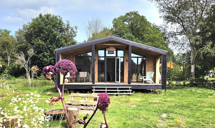 Supernieuwe Stijlvolle Luxe Houten Lodge - Overijssel