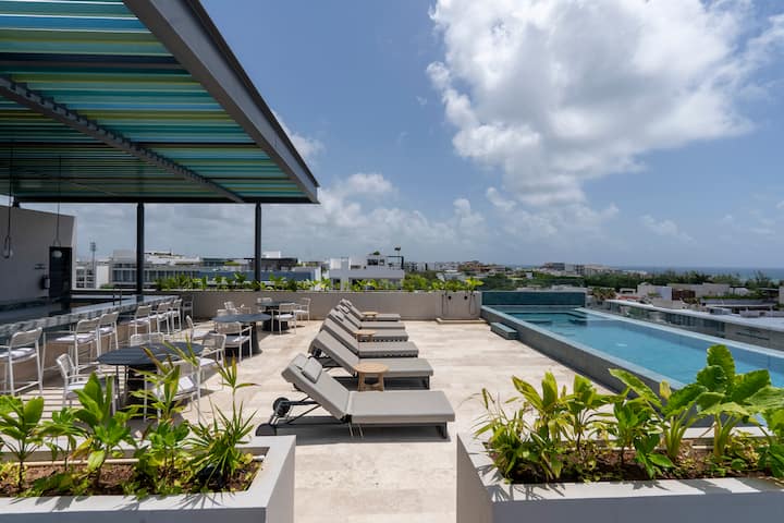 Depa Con Alberca Y Jacuzzi Cerca De La 5taav - Playa del Carmen