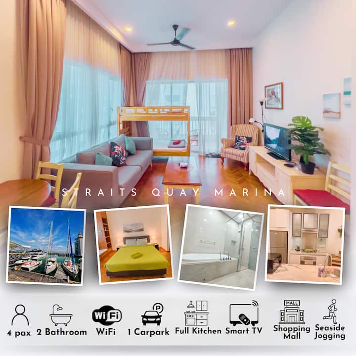 Family Retreat@straits Quay_4pax - Batu Ferringhi