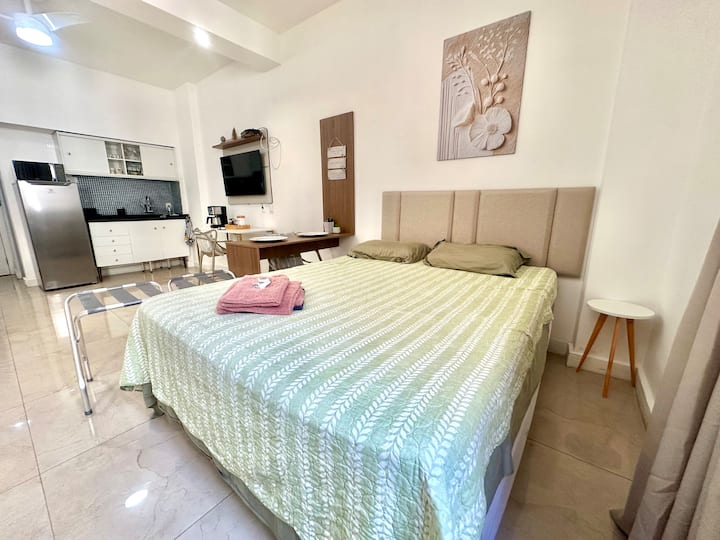 Loft Completo | 5 Min Praia | Frente Ao Metrô - Brazilië