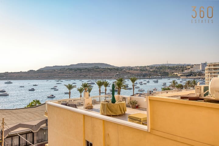 Seafront 2br Fully Equipped Home W/comfy Bed Qawra - Malta