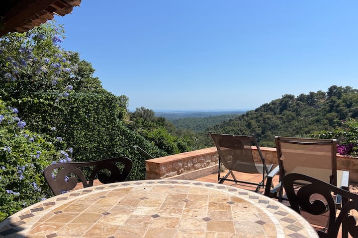 Sea View Stone House In Village With Terraces - Tourrettes-sur-Loup