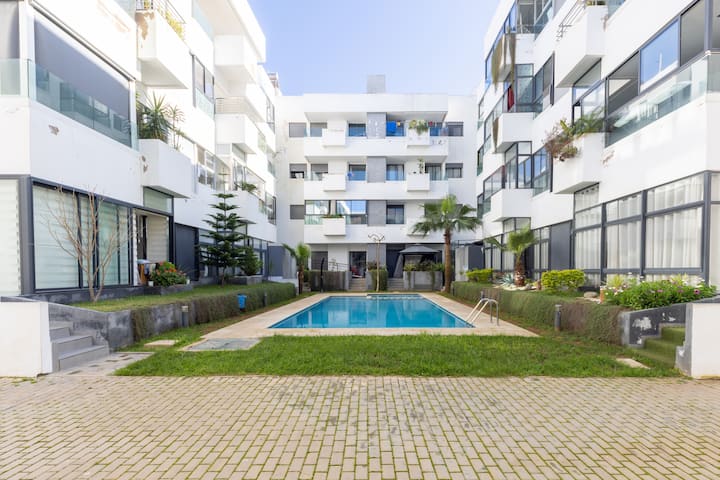 Plage à Pied, 400m Appartement Cosy - Temara