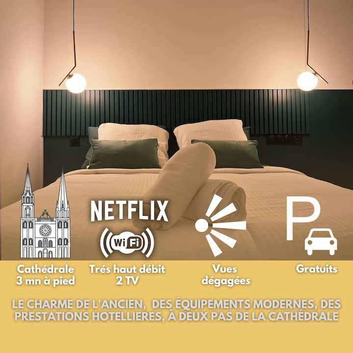 C'châtelet - Hypercentre Parking Cheminée Netflix - Chartres