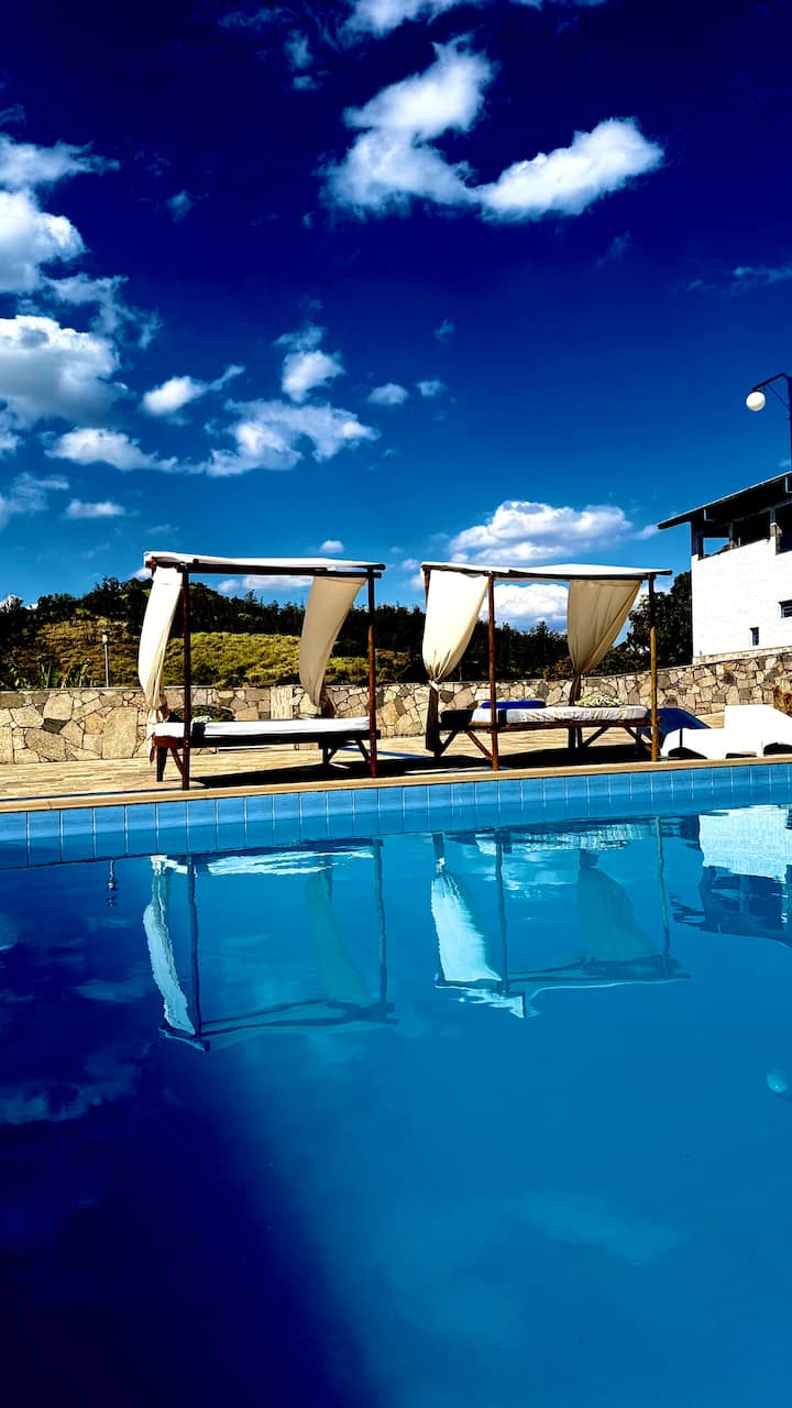 Suíte 4 Pessoas -Piscina |Natureza |Tranquilidade - Amparo