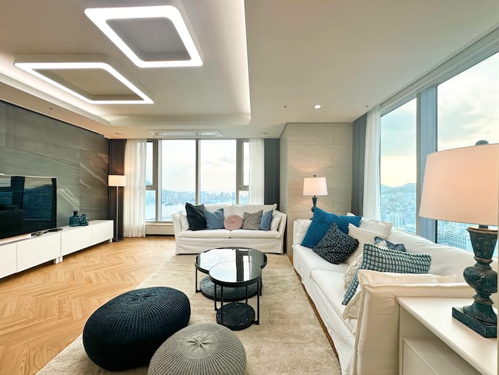 【부산역 5분】#가족#마리나뷰 - 146m²|최대11인|침대5|취사+빨래o/짐보관+무료주차 - 부산광역시