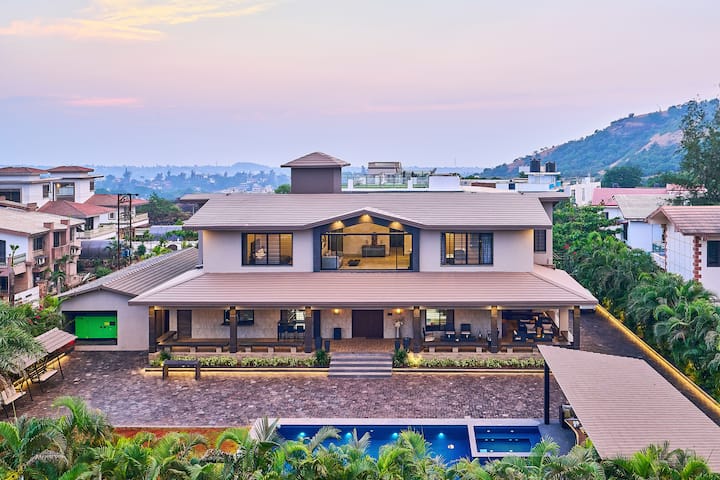 Three Palm - 7 Br Pool Villa Near Tiger Point - Lonavla