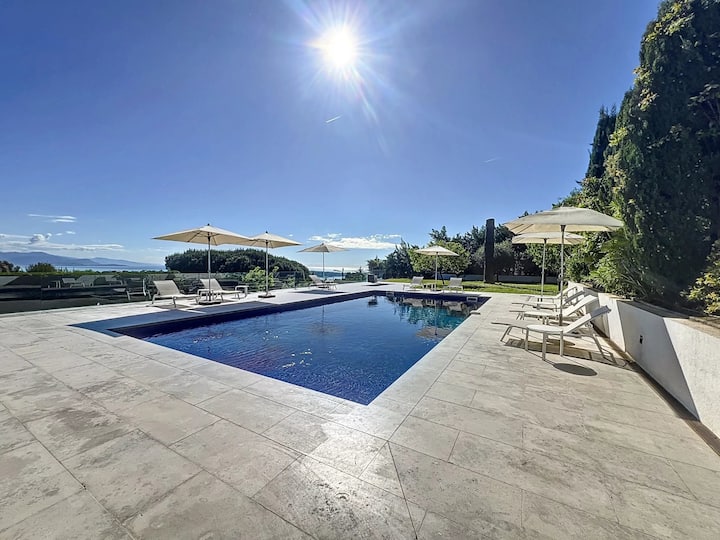 Luxueuse Villa 6bd A/c - Vue Mer Et Piscine - Mougins