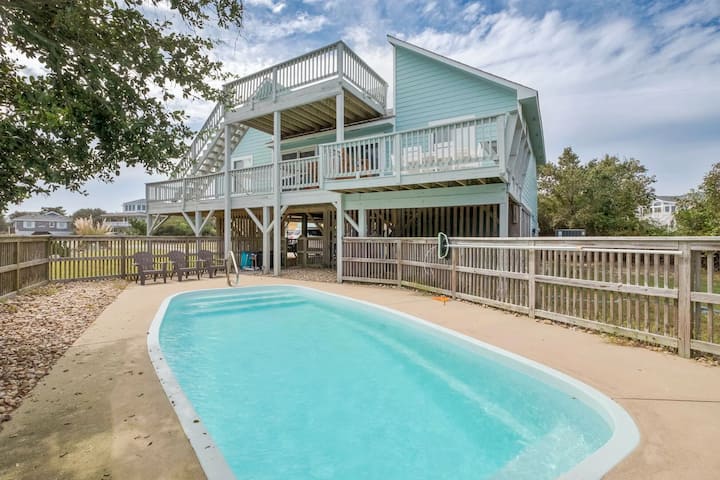 The Sandy Jay -Heated Pool, Steps To Beach & Duck! - Duck, NC