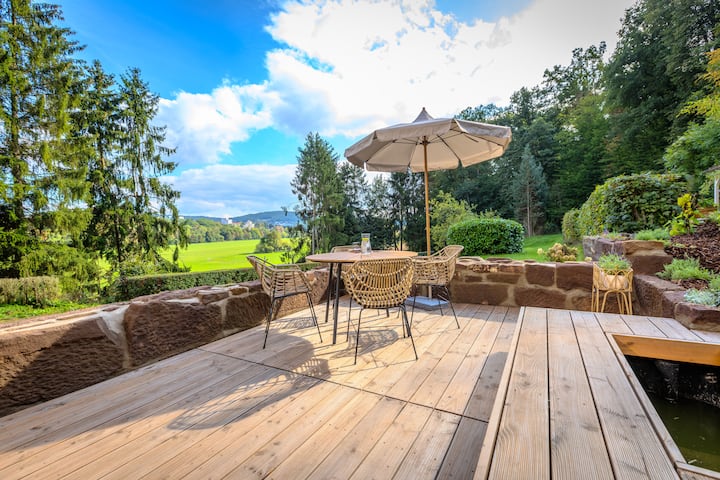 Villa Waldeck: Alleinlage | Sonnenterrasse | 70 M² - Bad Kissingen