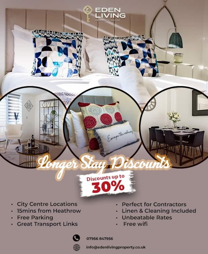Ultimate Long Stays Discounts| 30% Off | Heathrow - 슬라우