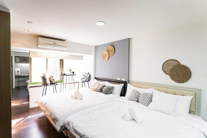 Xn615/城市咖啡/捷運西門町站走路6分鐘/紅樓/觀光夜市/西門町/洗脫烘衣機/廚房/住1-8人 - 완화 구