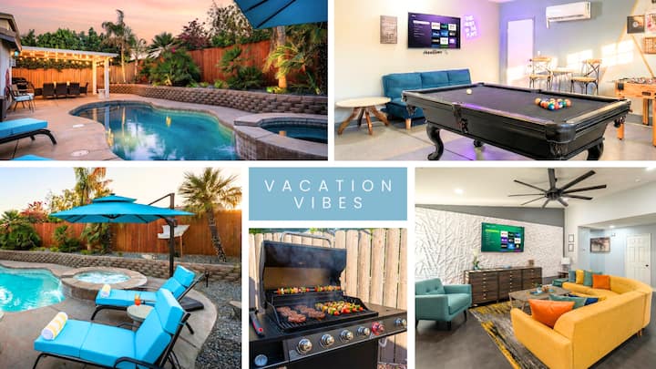 Desert Cool | Pool, Spa & Game Hub At Villa Tempo - Indio, CA