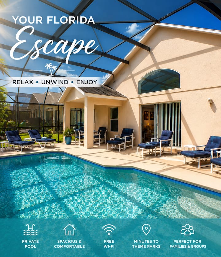 4 Bed Golf Course Gated Pool Home/gamesroom - Haines City, FL