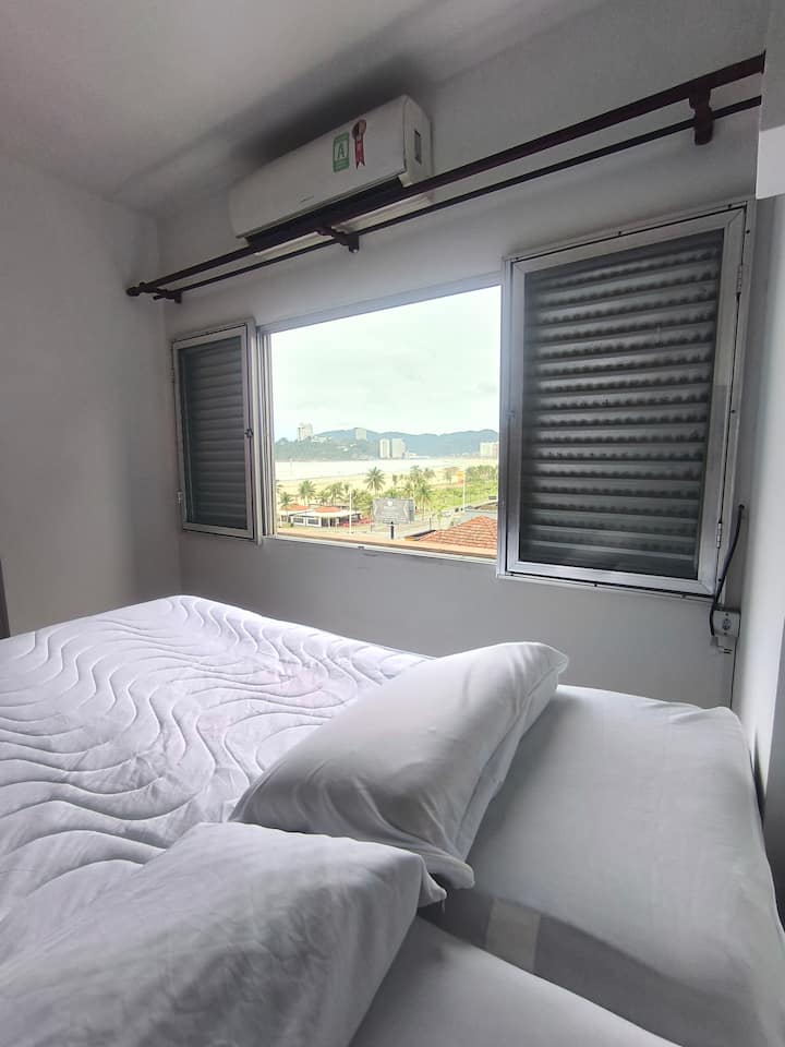 Apartamento Vista Mar Com Ar Condicionado E Wifi - São Vicente