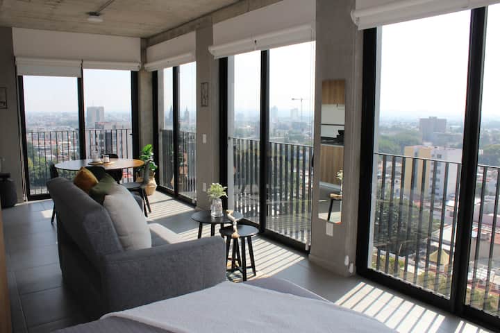 Loft Sky View, Col. Americana, 2 Camas + Coworking - Rio