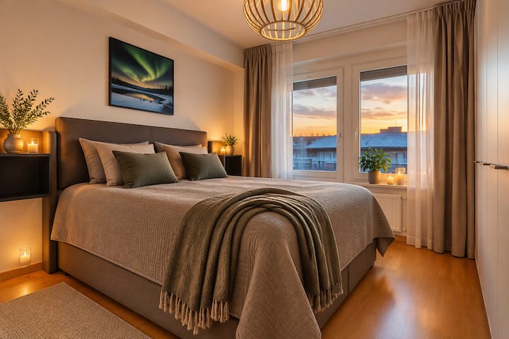 Stylish Downtown Home With Sauna & Skyline View - Rovaniemi