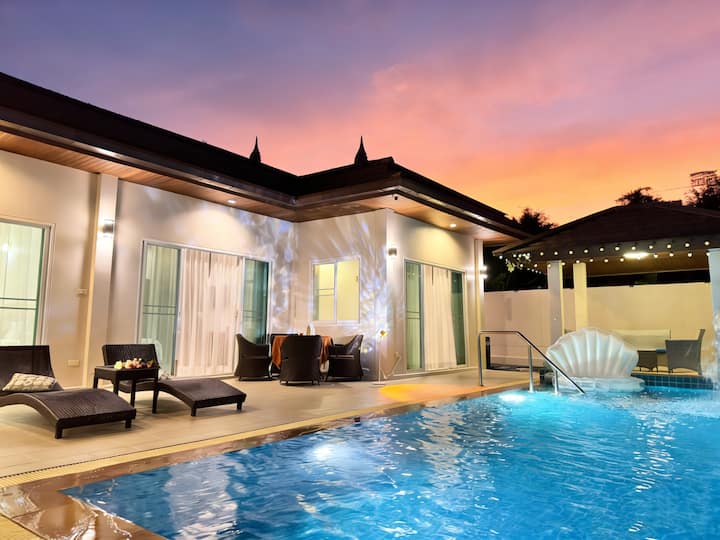 Starshine Villa/独享10米超大私人按摩泳池/距海滩仅2分钟路程/安静又便利的私密庭院 - Thailand