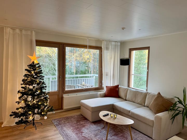 Viihtyisä Saunallinen Kaksio Metsänäköalalla - Rovaniemi