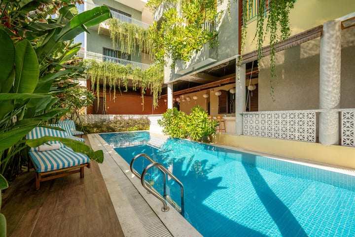 Near Beach L Double Room W/ Balcony L Pool And A/c - Hội An