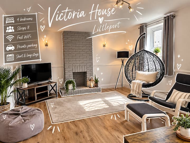 Victoria House Maison Individuelle Moderne Pouvant Accueillir 8 Personnes, Avec Parking - Ely