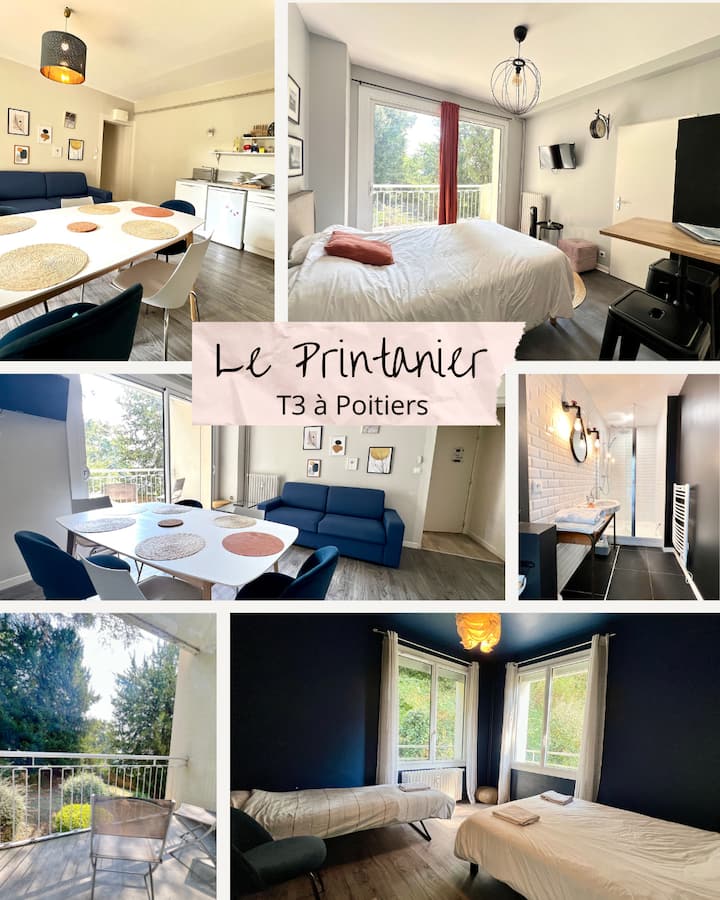 Le Printanier, T3 Suite Parental + Double Balcon - Poitiers